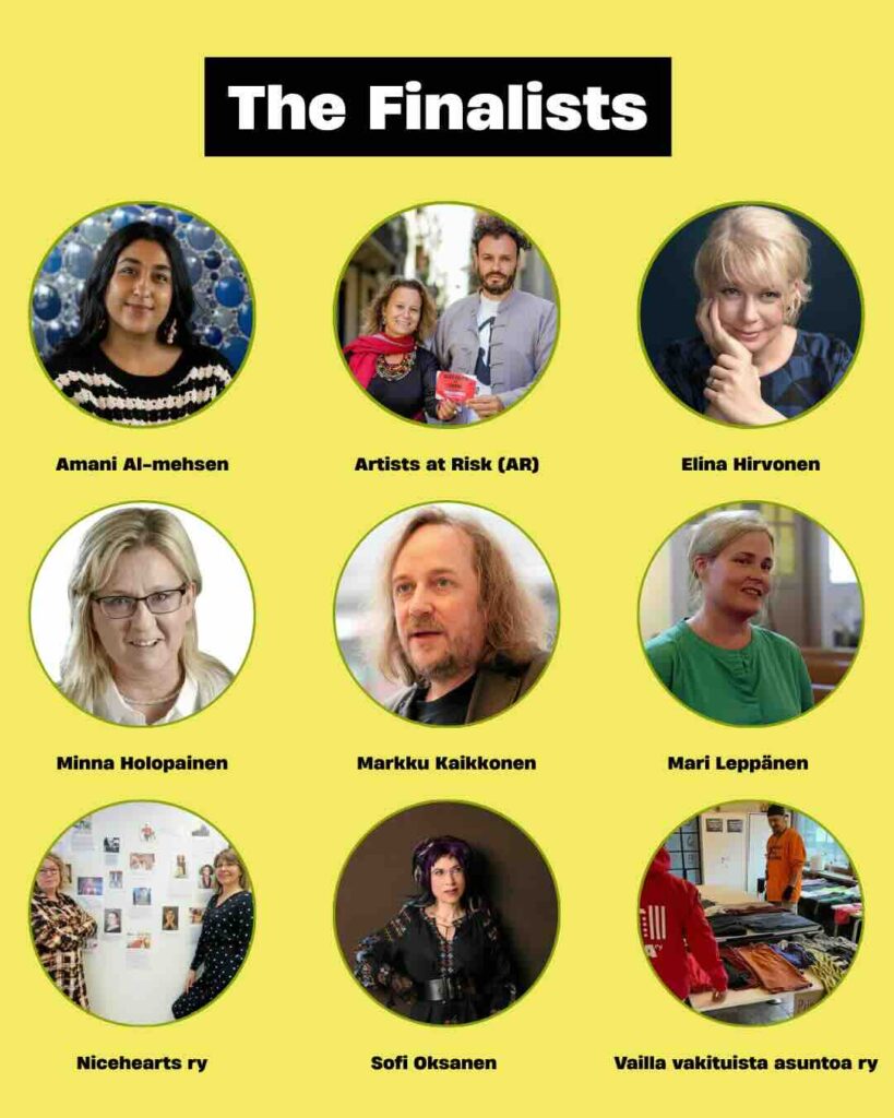 The finalists for the Minna Canth Award have been announced! | Artists ...